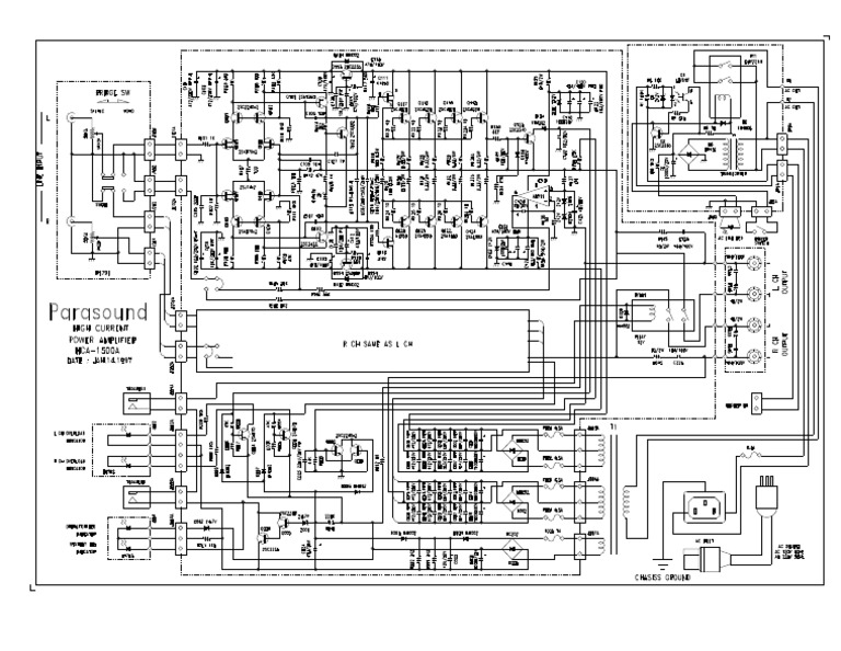 Parasound HCA-1500A Schematics | PDF