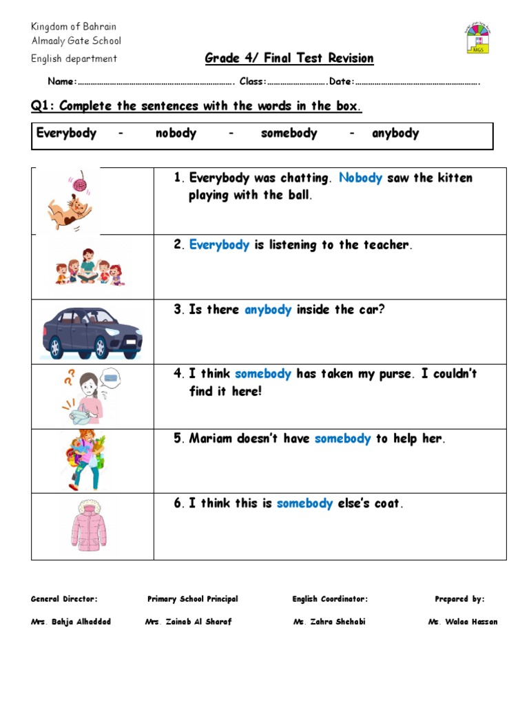 Grade 4 English Test Revision Guide | PDF | Air Pollution | Smog
