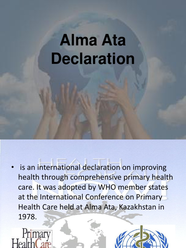 Alma Ata Declaration | PDF | Health Care | Public Sphere