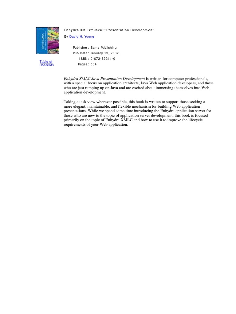 enhydra XMLC java presentation Development | PDF | Computer Engineering | Computer Science