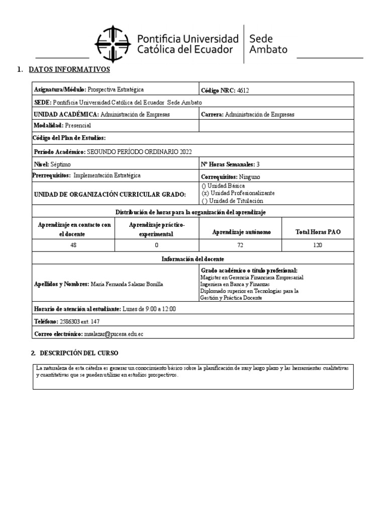 Prospectiva Estratégica Anexo Válido | PDF | Planificación | Aprendizaje