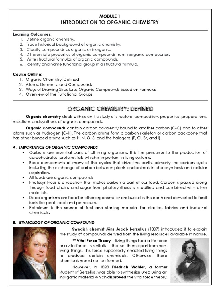Module 1 Introduction to Organic Chemistry | PDF | Chemical Bond | Ion
