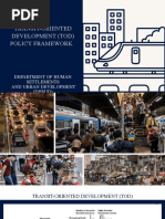 TOD Policy Framework | PDF | Transport | Public Transport