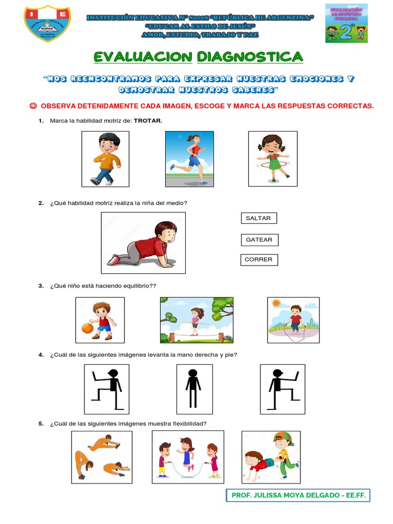 Evaluacion Diagnostica 2° | PDF