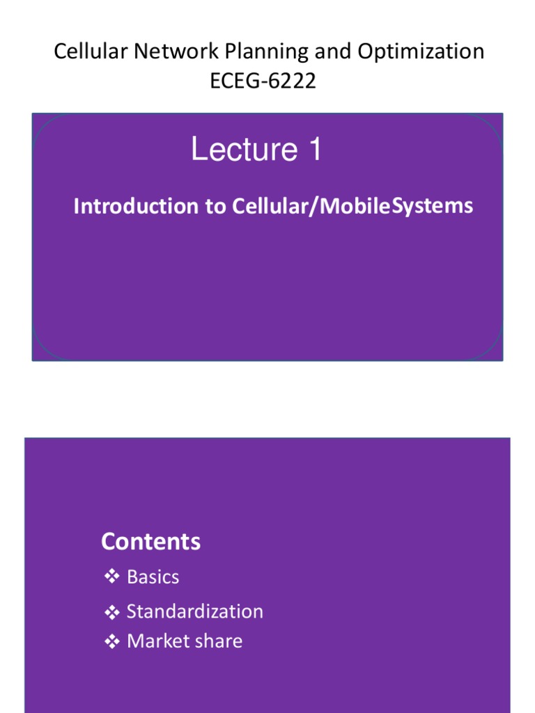 Lecture Introduction | PDF | Computer Network | Roaming Lecture Introduction | PDF | Computer Network | Roaming