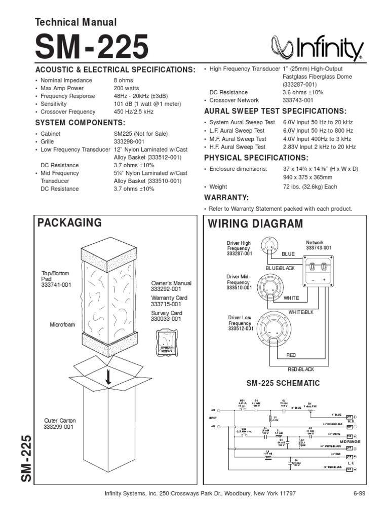 Infinity SM 225 | PDF | Electrical Engineering | Electronics