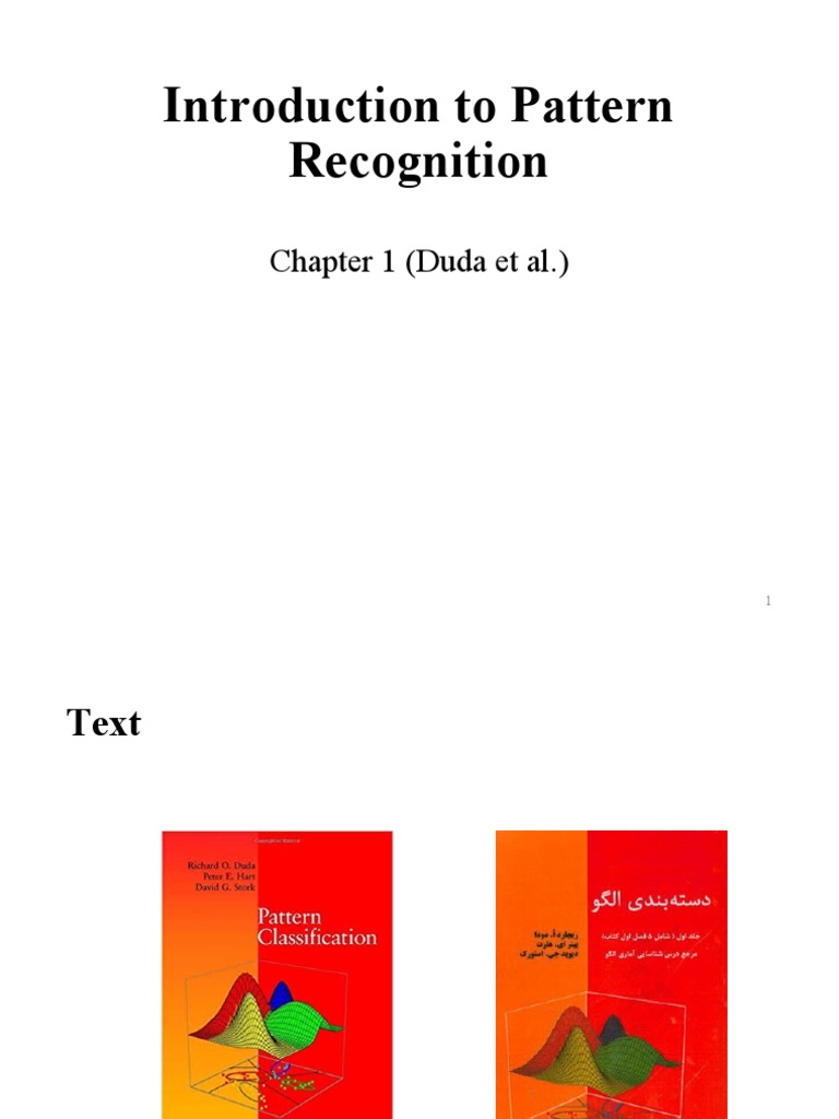Introduction Pdf Statistical Classification Pattern Recognition