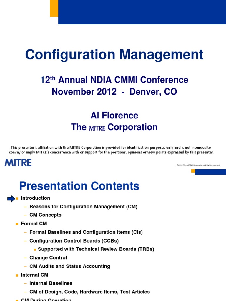Configuration Management Slides | PDF | Audit | Systems Engineering