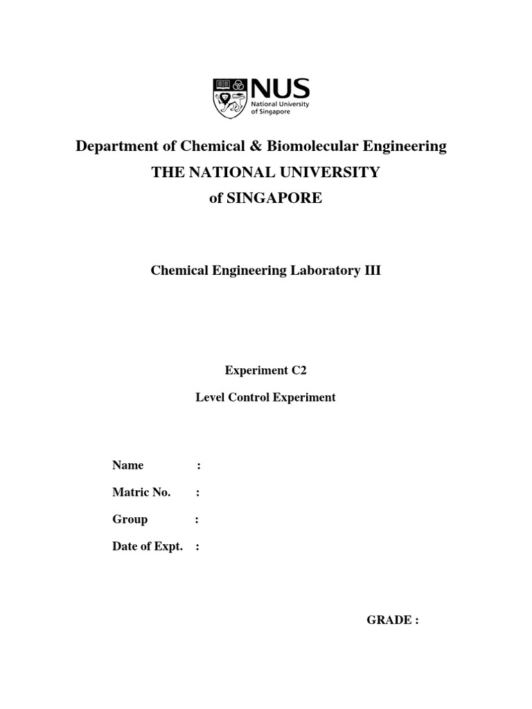 C2 Level Control Experiment | PDF | Control Theory | Experiment