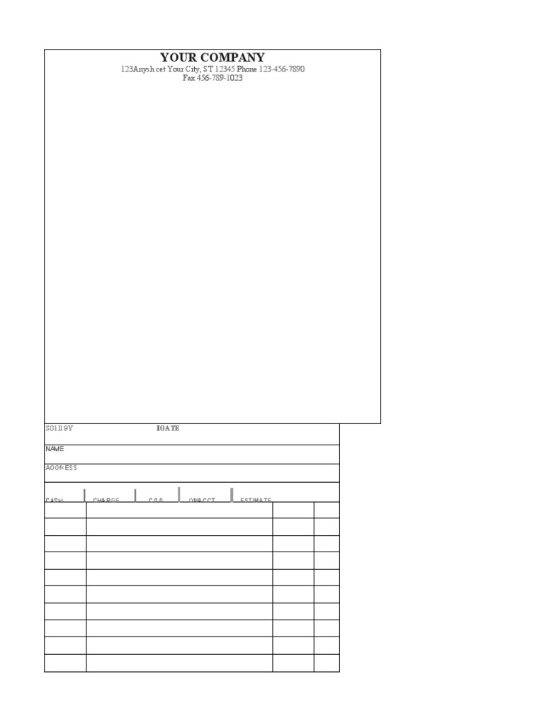 10 Best Printable Blank Receipt Form Template | PDF