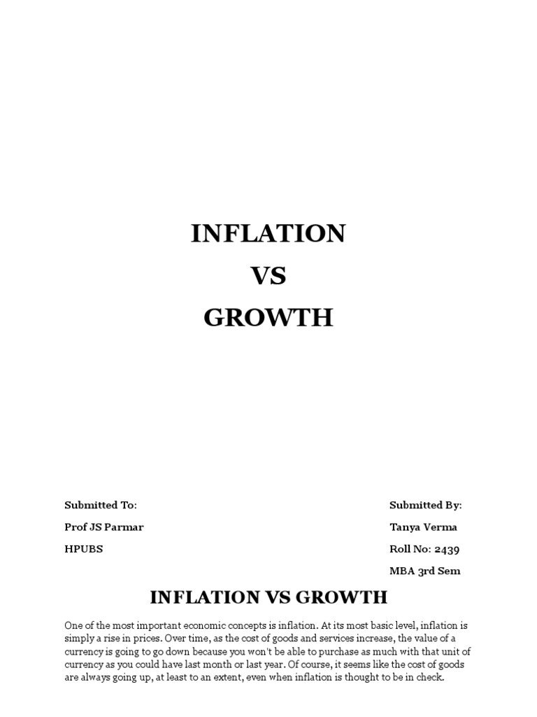 Word Doc... On Inflation | PDF | Fiscal Policy | Inflation