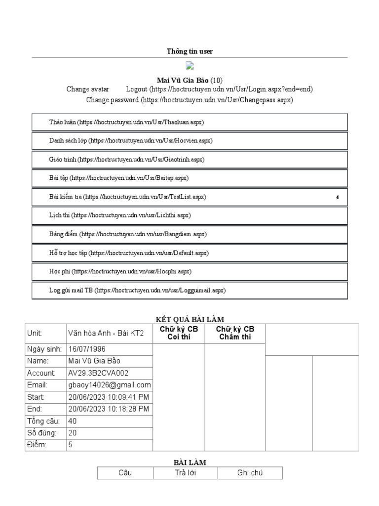 KQ VĂn Hóa Anh 2 | PDF