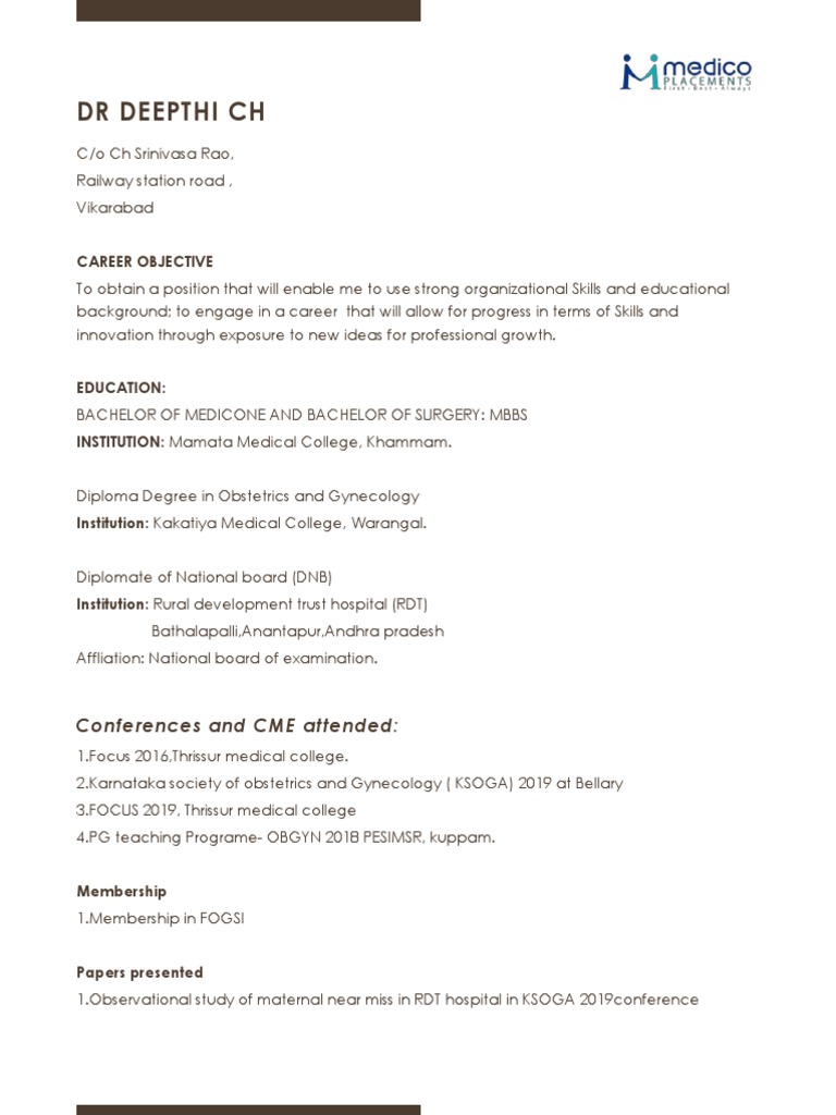 Document Deepti Resume | PDF | Career & Growth | Wellness