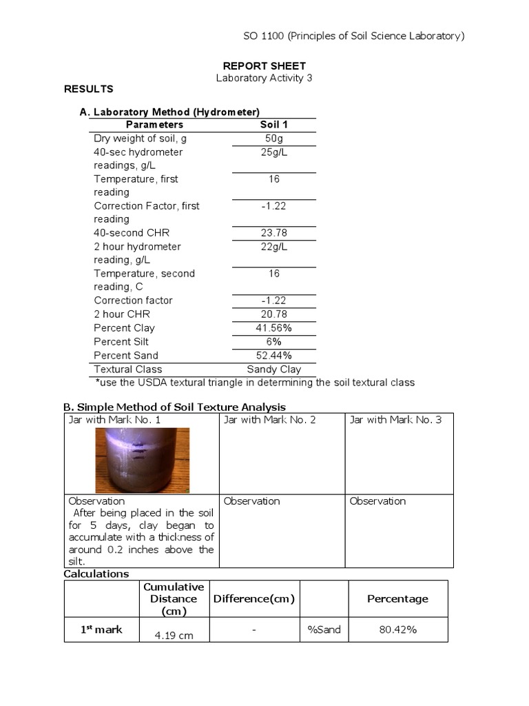 Soils Lab Report 3 | PDF | Materials | Earth Sciences