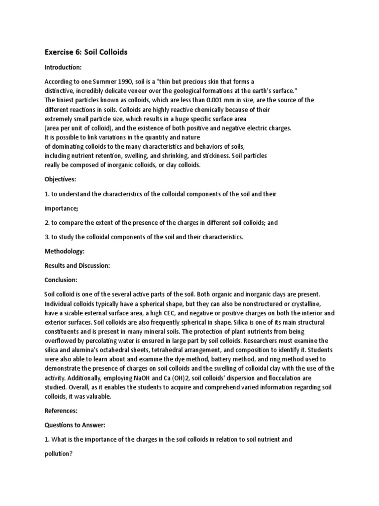 Lab Report 6-8 | PDF | Soil | Ph