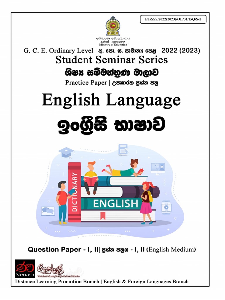 O - L English - Model Paper 2 | PDF | Elephant | Earthquakes