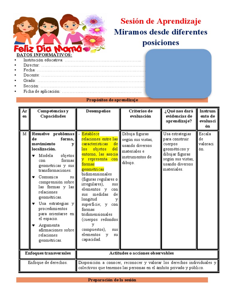 MATERIAL DÍA 2 MAT MIRAMOS DESDE DIFERENTES POSICIONES UNIDAD 3 SEMANA ...