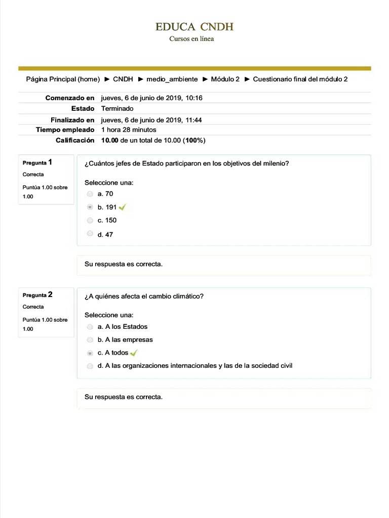 PDF Cuestionario Final Del Modulo 2 - Compress | PDF