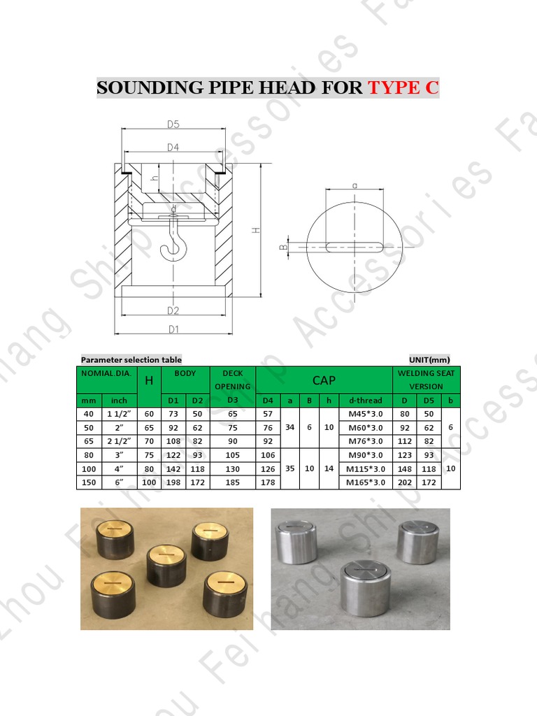 Sounding Pipe Head For Type C | PDF
