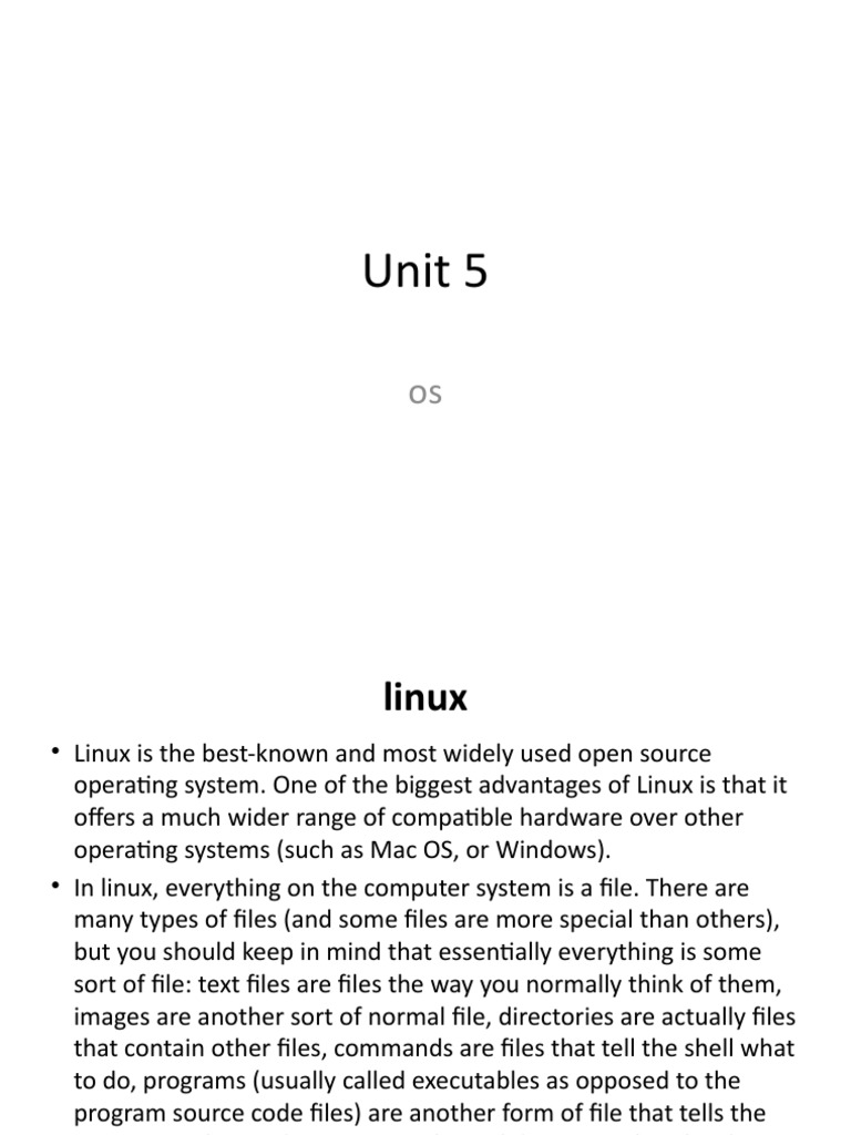 Unit 5 OS | PDF | Computer File | Operating System