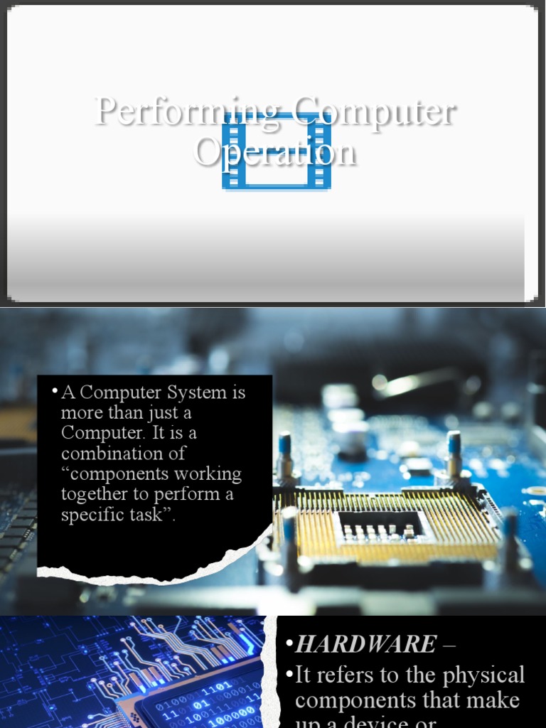 Performing Computer Operation Pdf Computer Data Storage Computer Hardware