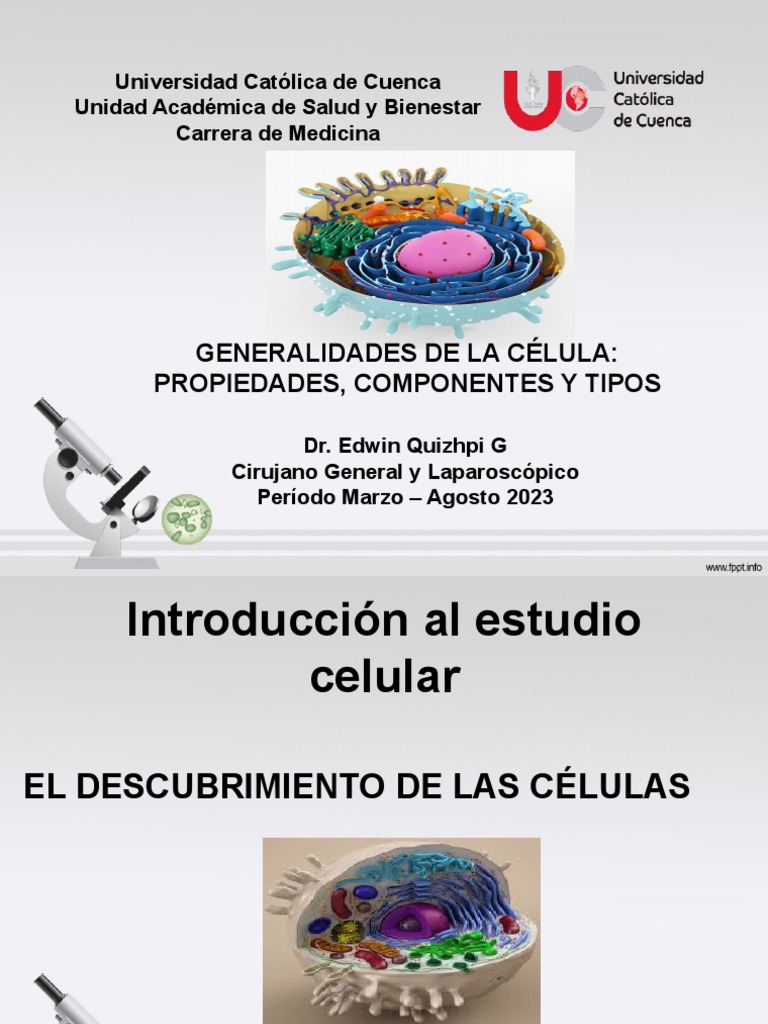 Generalidades de La Célula | PDF | Eucariotas | Biología Celular)