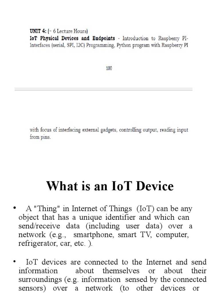 Iot U-IV Updated | PDF | Internet Of Things | Raspberry Pi