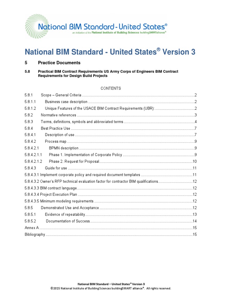 NBIMS-US V3 5.8 Practical BIM Contract Requirements | PDF | Building Information Modeling ...