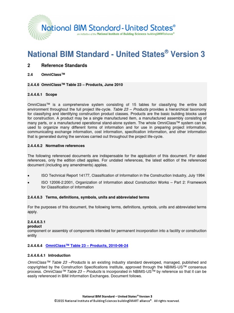 NBIMS-US V3 2.4.4.6 Omniclass Table 23 Products | PDF | Building ...