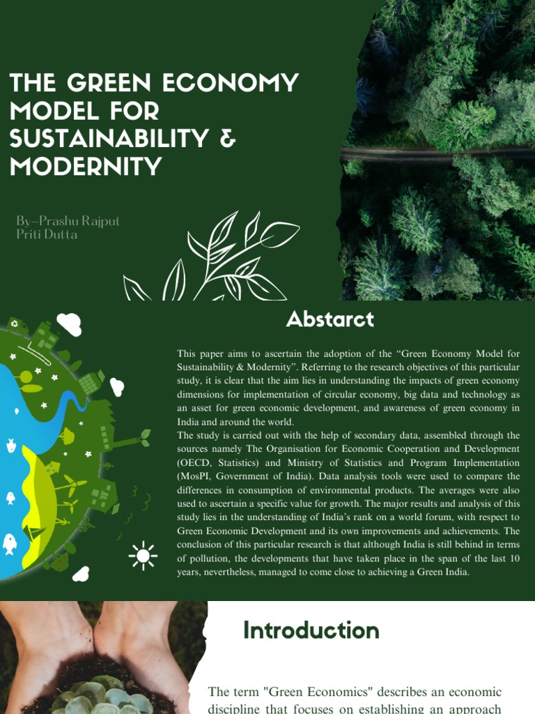 Green Economy Model for Sustainable Growth | PDF | Sustainability ...