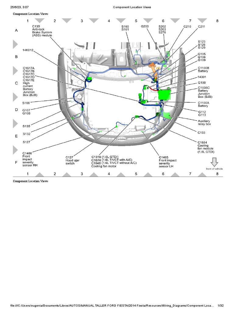 2014 Ford Fiesta Wiring Diagrams | PDF | Land Vehicles | Front Wheel ...