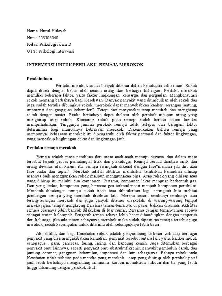 rancangan intervensi | PDF