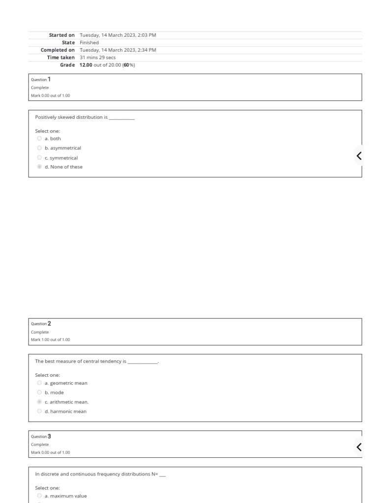 Statistics Assignment | PDF | Mean | Mode (Statistics)