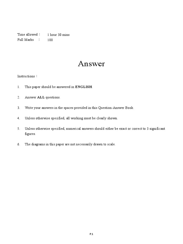 S2 Past Paper Answer | PDF | Percentile | Square Root