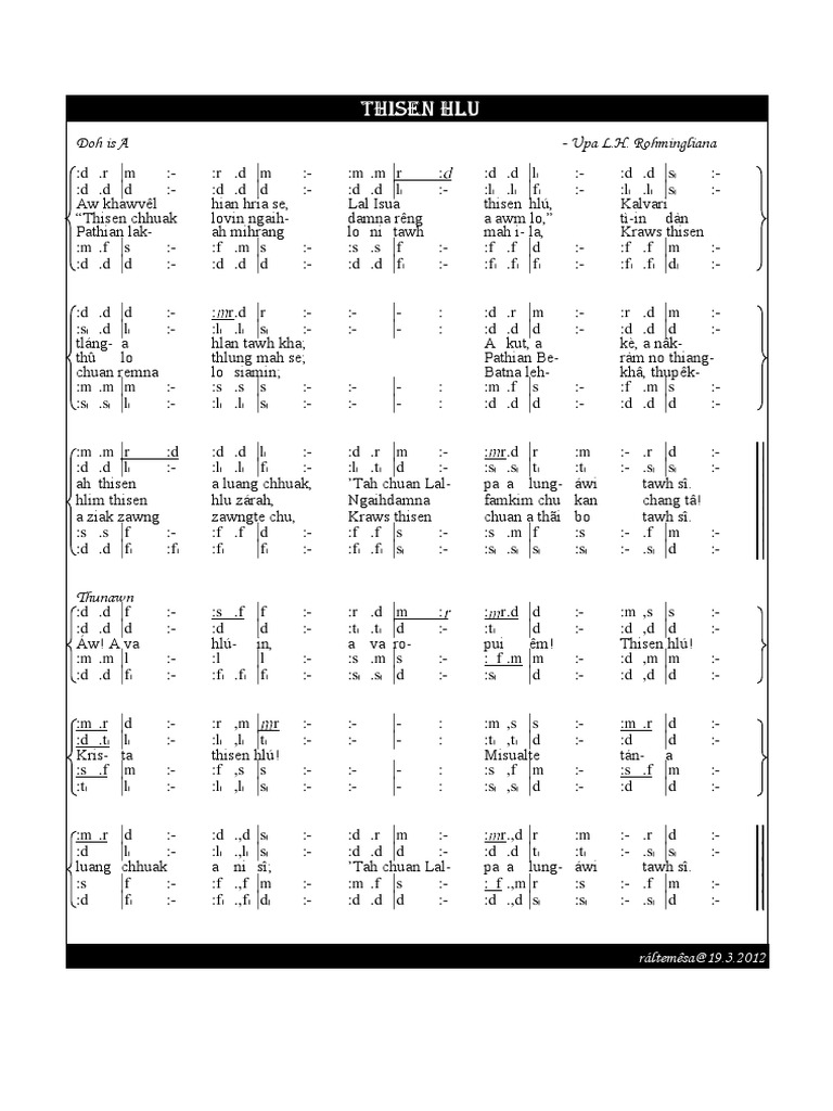 Thisen Hlu Lyrics and Themes | PDF
