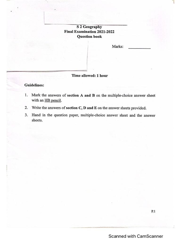 S2 Geograhpy Final Exam - Q& Non Official Answers | PDF S2 Geograhpy Final Exam - Q& Non Official Answers | PDF