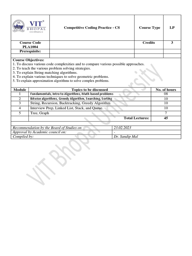 PLA1004 - COMPETITIVE-CODING-PRACTICES-CS - LP - 1.0 - 36 - Competitive ...