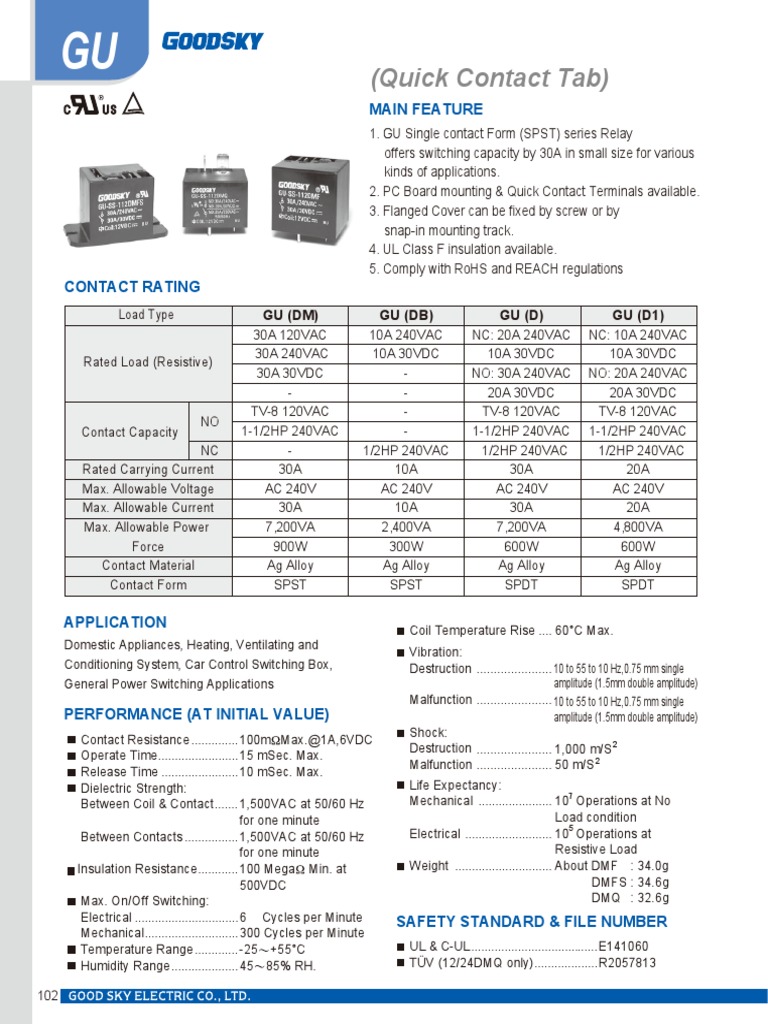 GoodSKy Relay | PDF | Relay | Alternating Current