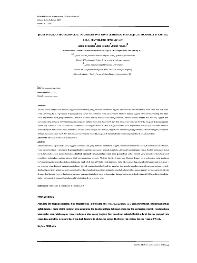 TEMPLATE Artikel UAS 2023 | PDF