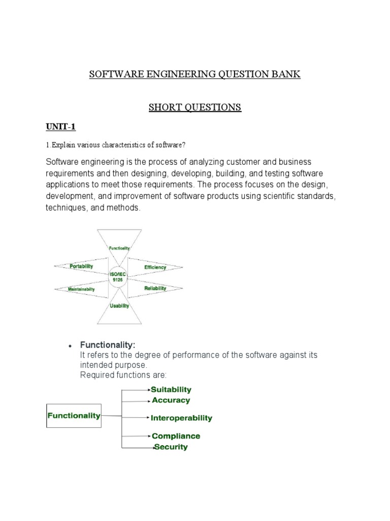 Software Engineering Question Bank | PDF | Systems Science | Computer Engineering