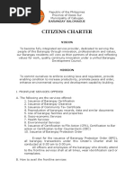 Barangay Citizens Charter | PDF | Government