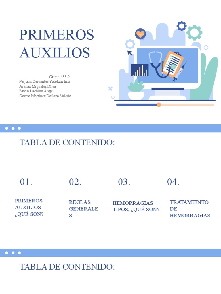 Guía Básica de Primeros Auxilios | PDF | Herida | Sangre