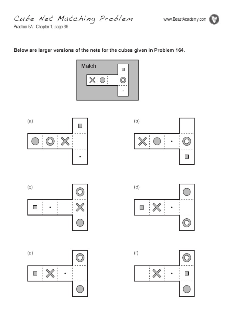 Cube Net Matching Problem | PDF