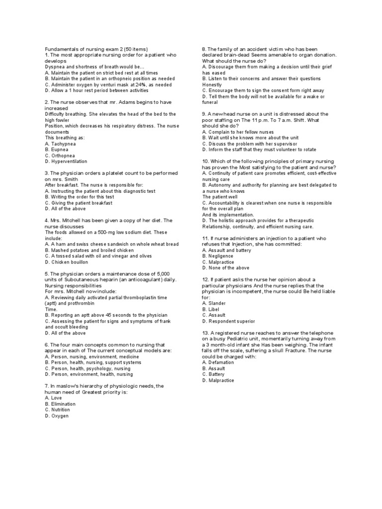 B1. Fundamentals - 50item With Rationale I | PDF | Hypoxia (Medical ...