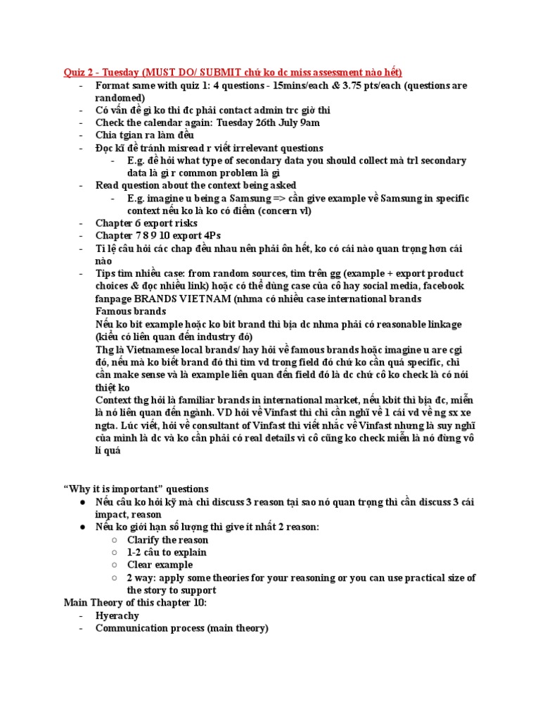 ESA - Quiz 2 X Final Exam Note | PDF
