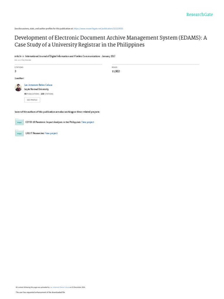 Development of Electronic Document Archi | PDF | Software Development ...