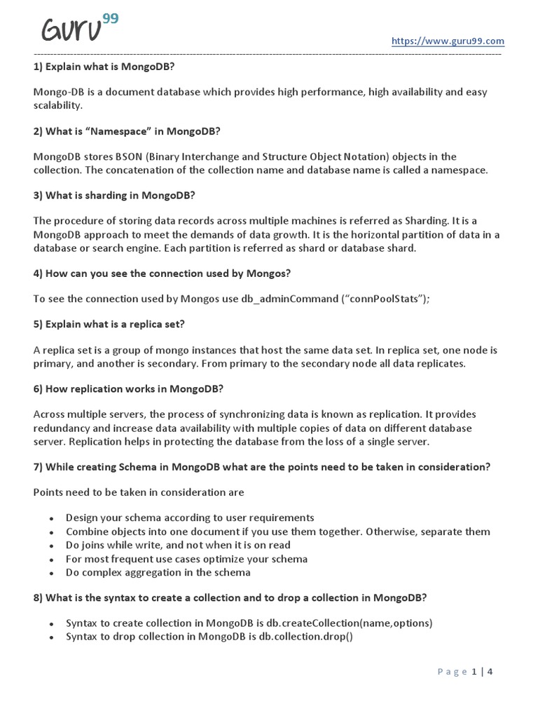 Mongodb | PDF | Mongo Db | Replication (Computing) Mongodb | PDF | Mongo Db | Replication (Computing)
