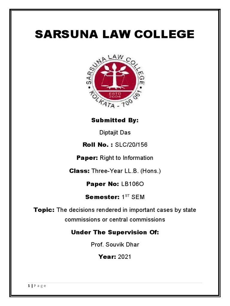 Rti Project | PDF | Justice | Crime & Violence