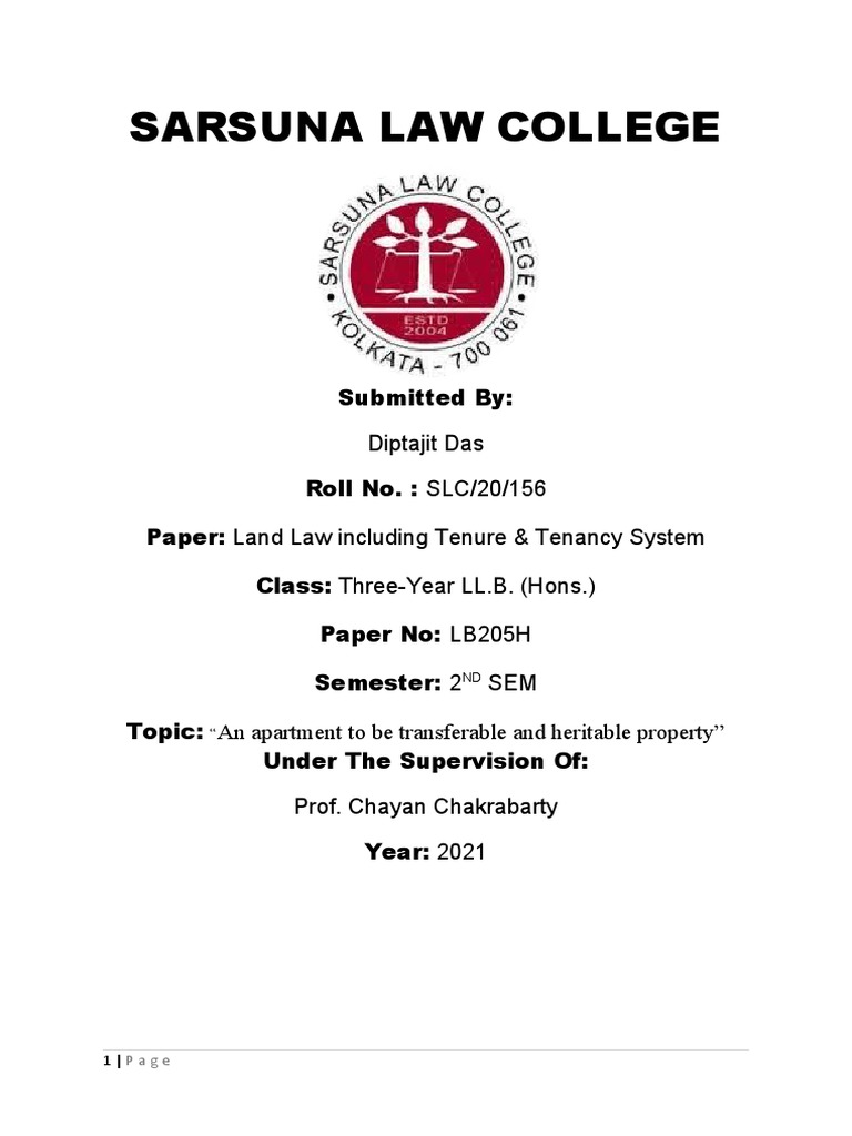 Land Law Pdf Property Concurrent Estate