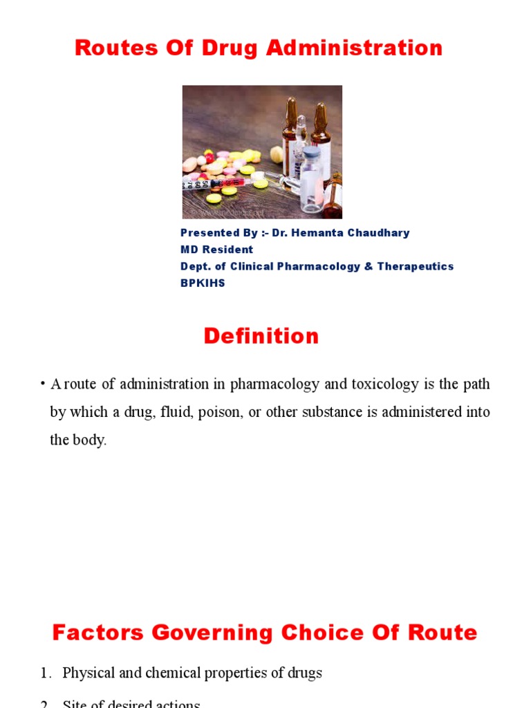 Routes of Drug Administration | PDF | Topical Medication ...